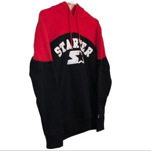 STARTER | Shirts | Starter Black Label Red Black Embroidered Hoodie ...